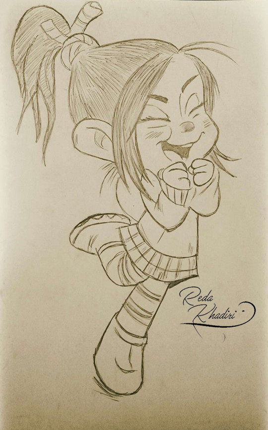 how to draw happy girl