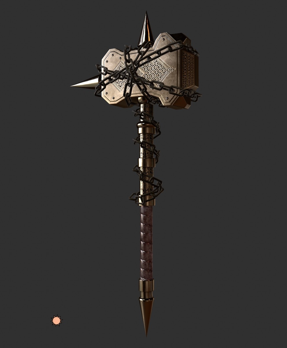ArtStation - Dwarf hammer