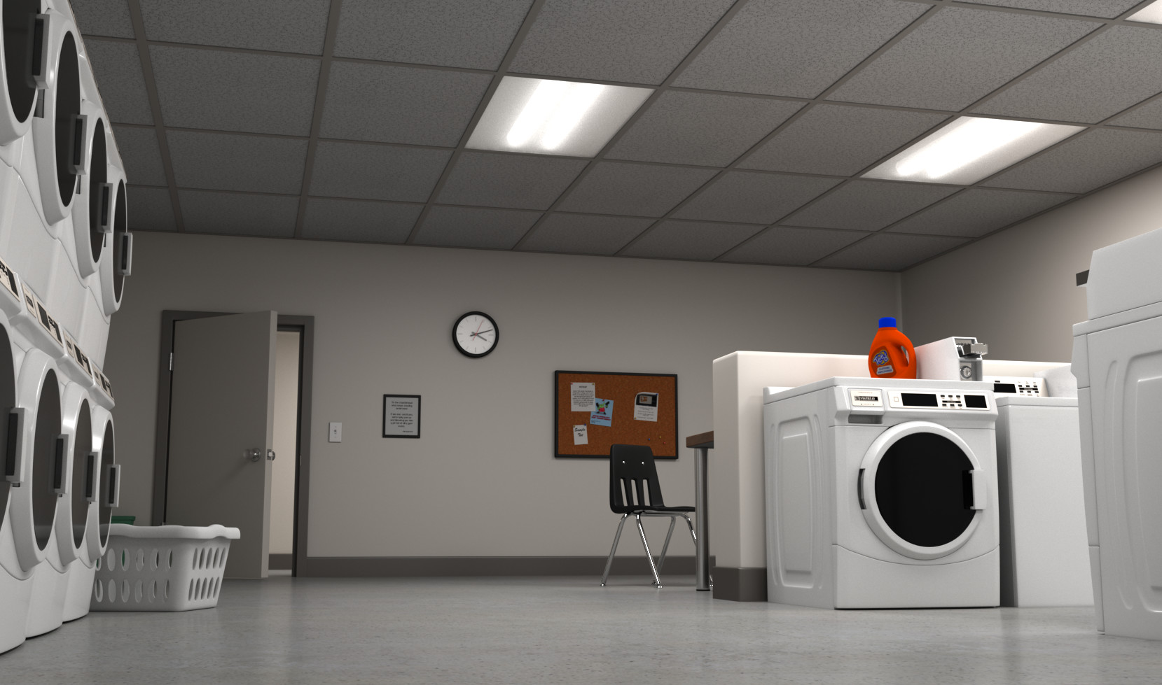 ArtStation - Laundry Room Render