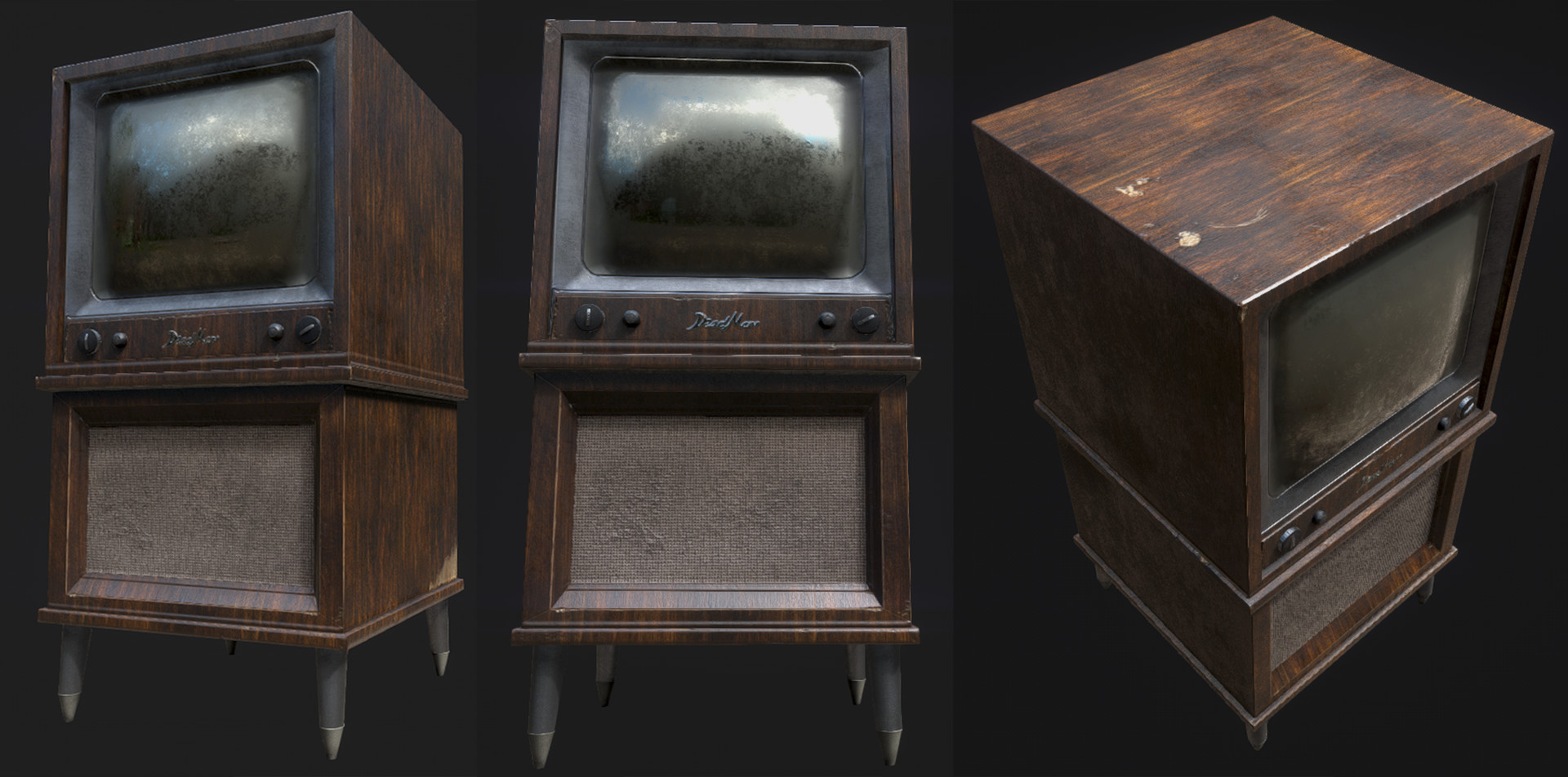 ArtStation - 1950s TV set - Low-poly Prop