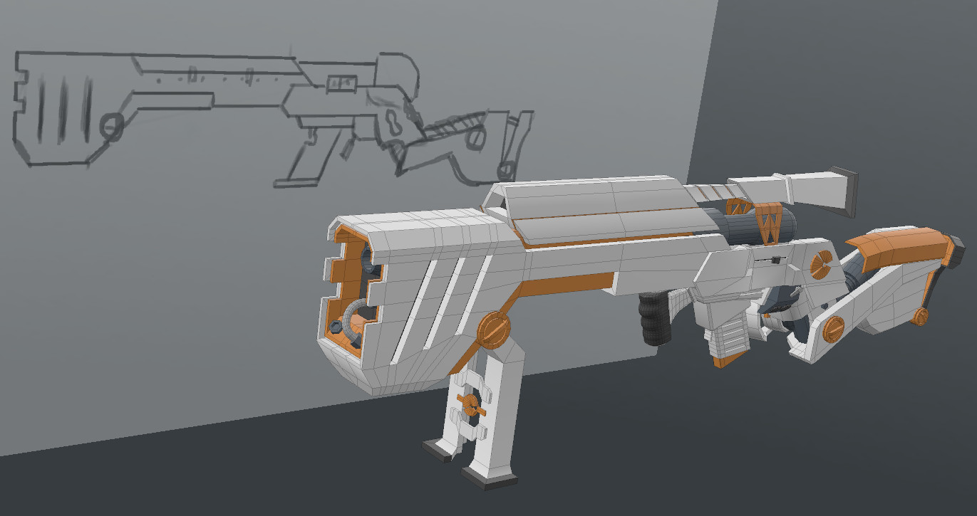 Vlado Bošnjak - Edgy Futuristic Sniper Rifle