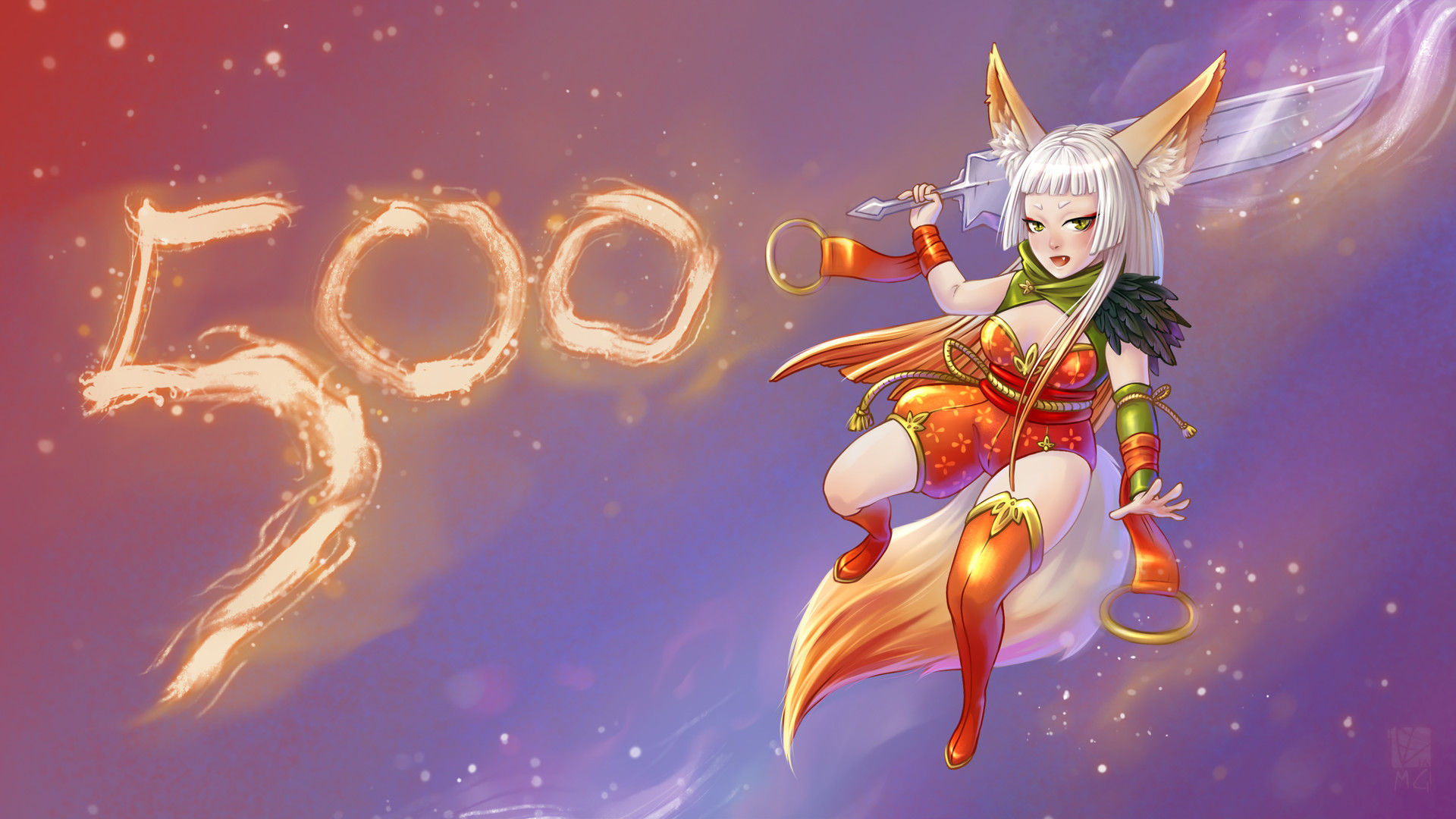 ArtStation - Kitsu in Universe BnS. 500 subscribers in VK