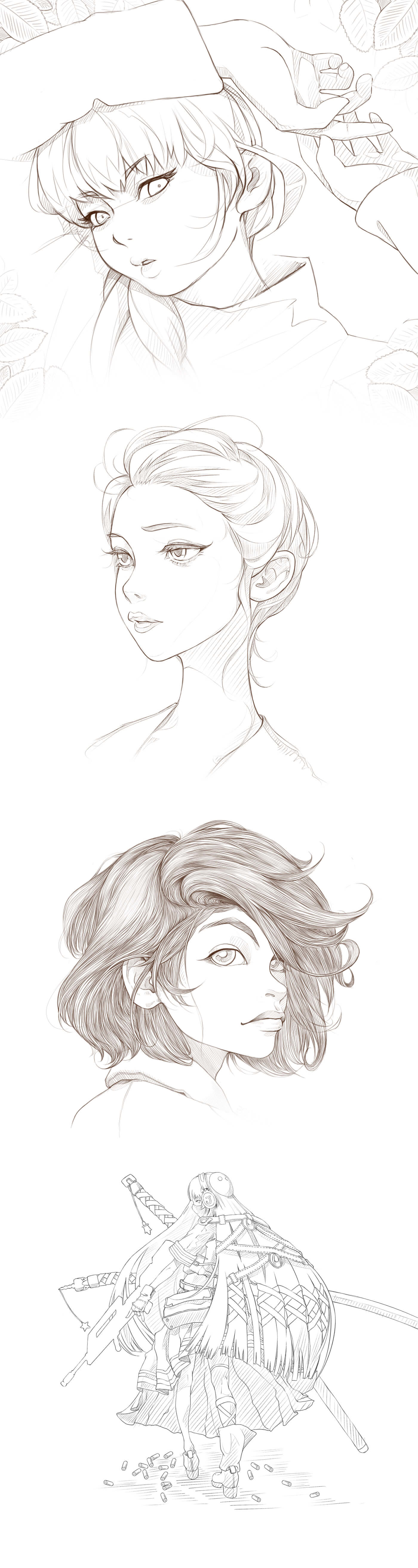 ArtStation - Sketch of Girls