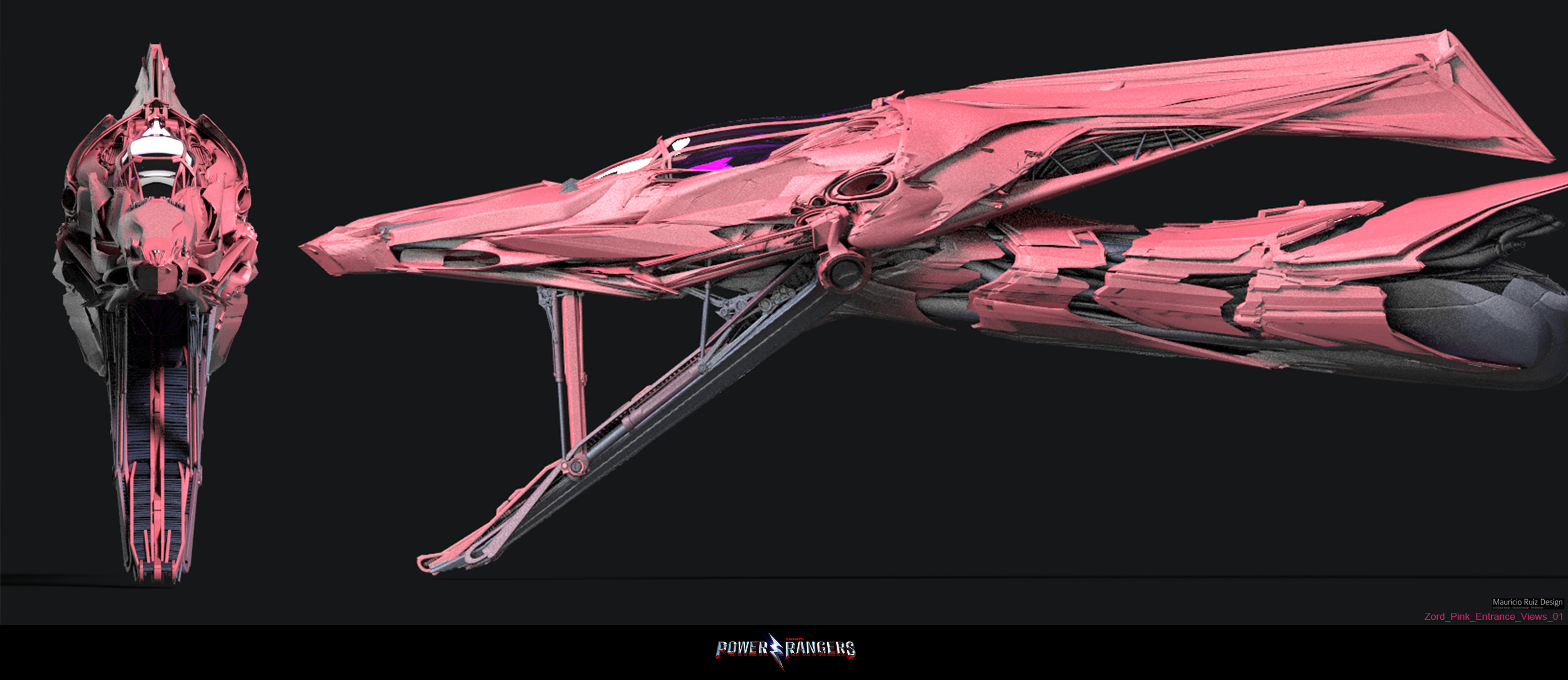 Mauricio Ruiz Design - Power Rangers - Pink Pterodactyl Zord