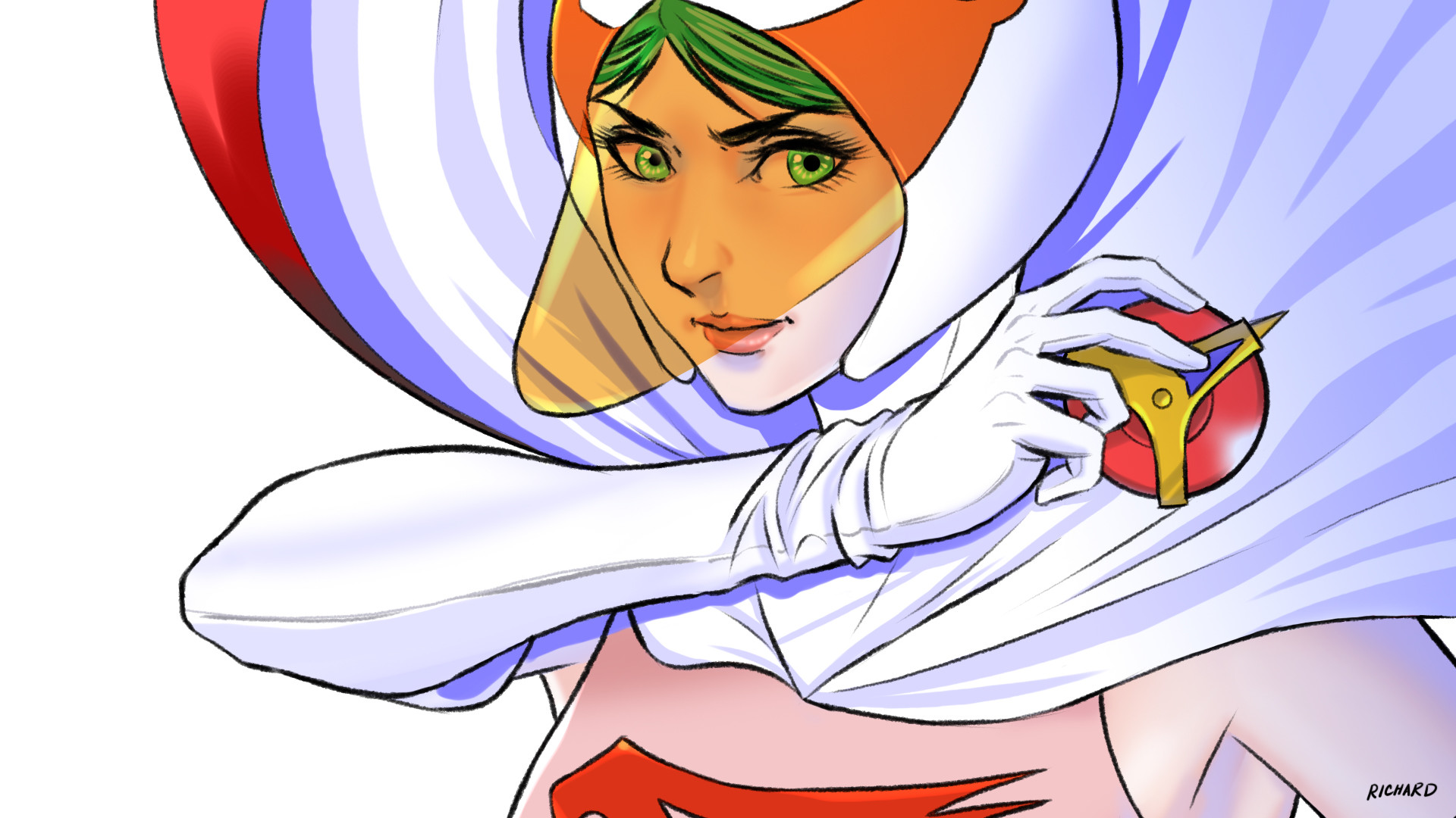 Richard Baron Reyes - Kagaku Ninjatai Gatchaman Jun the Swan Fan Art