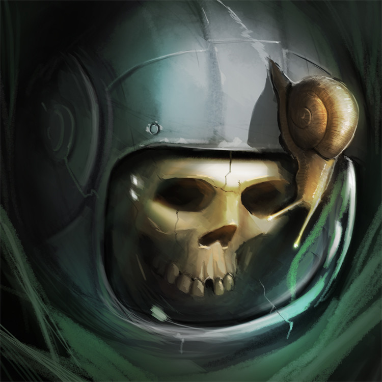 ArtStation - astronaut skull sketch