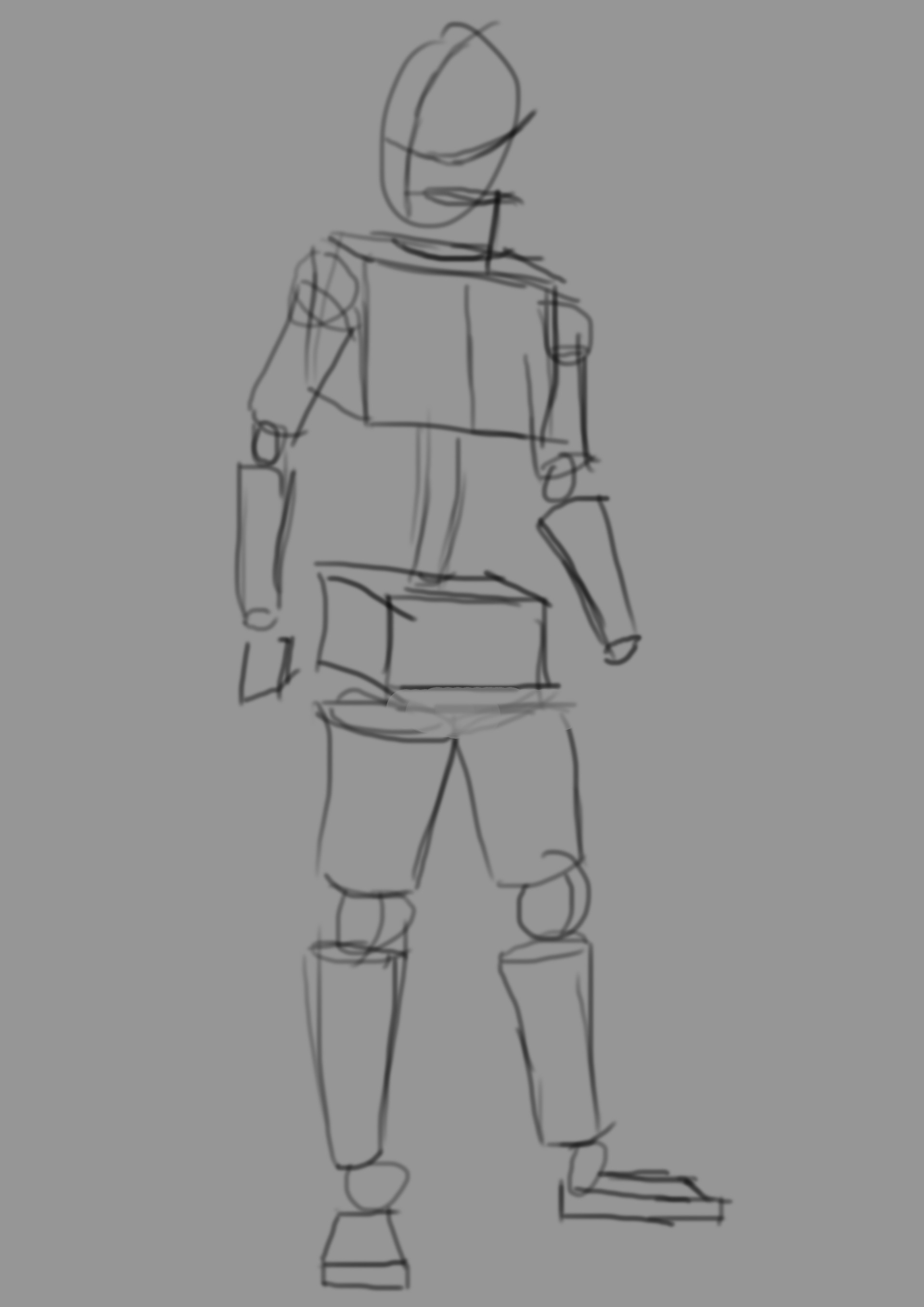 how to draw a person using geometric shapes