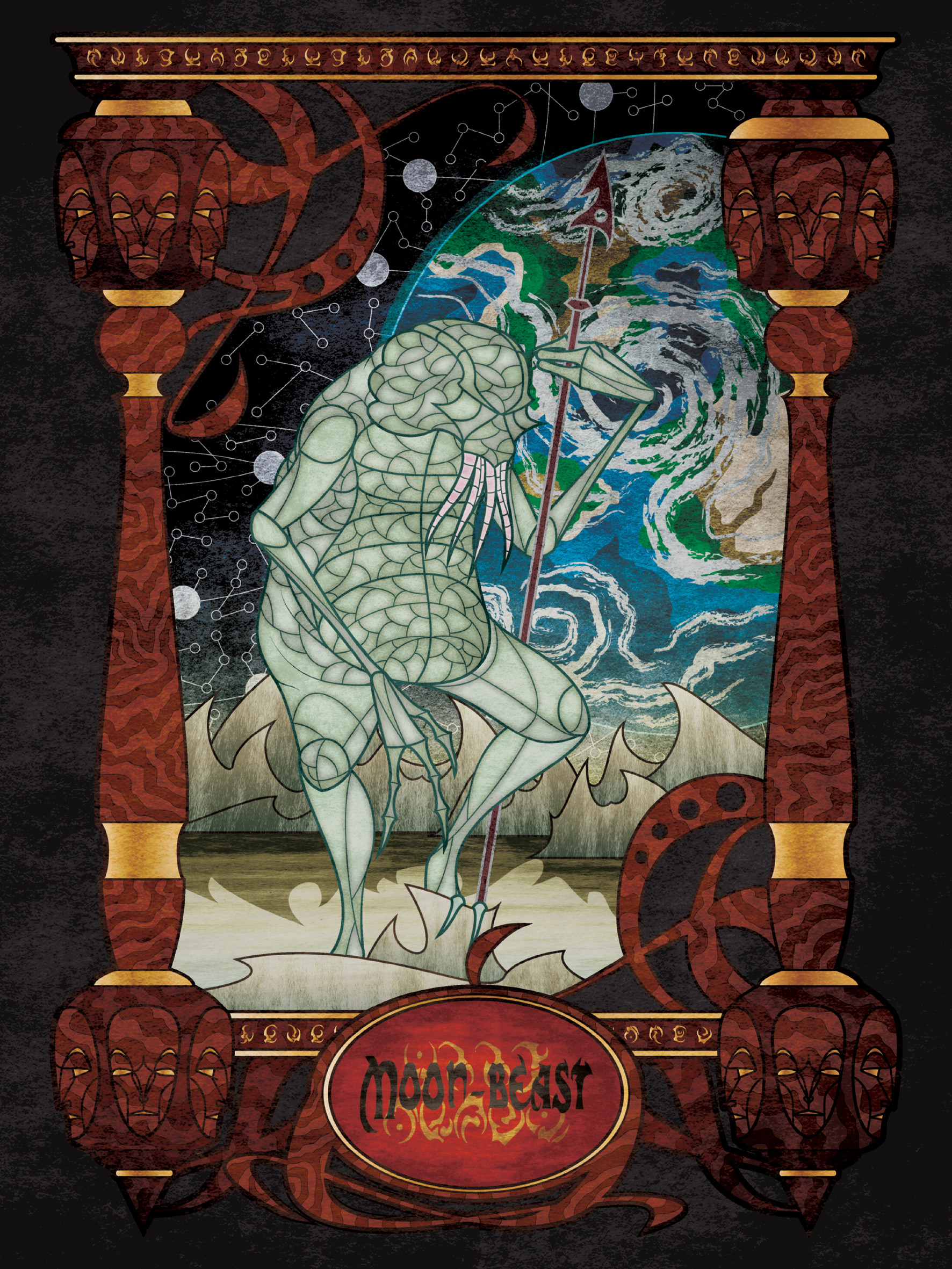 ArtStation - Lovecraftian bestiary for kids: Moon-Beast