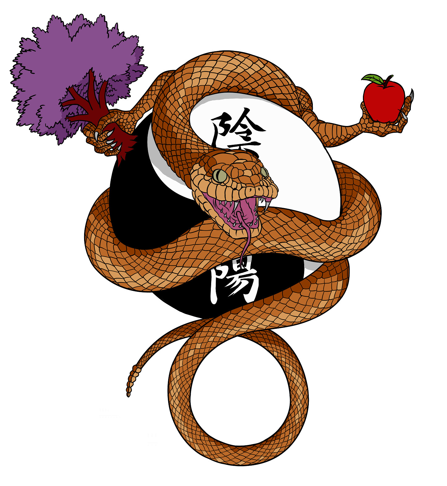 ArtStation - Snake - Ying yang