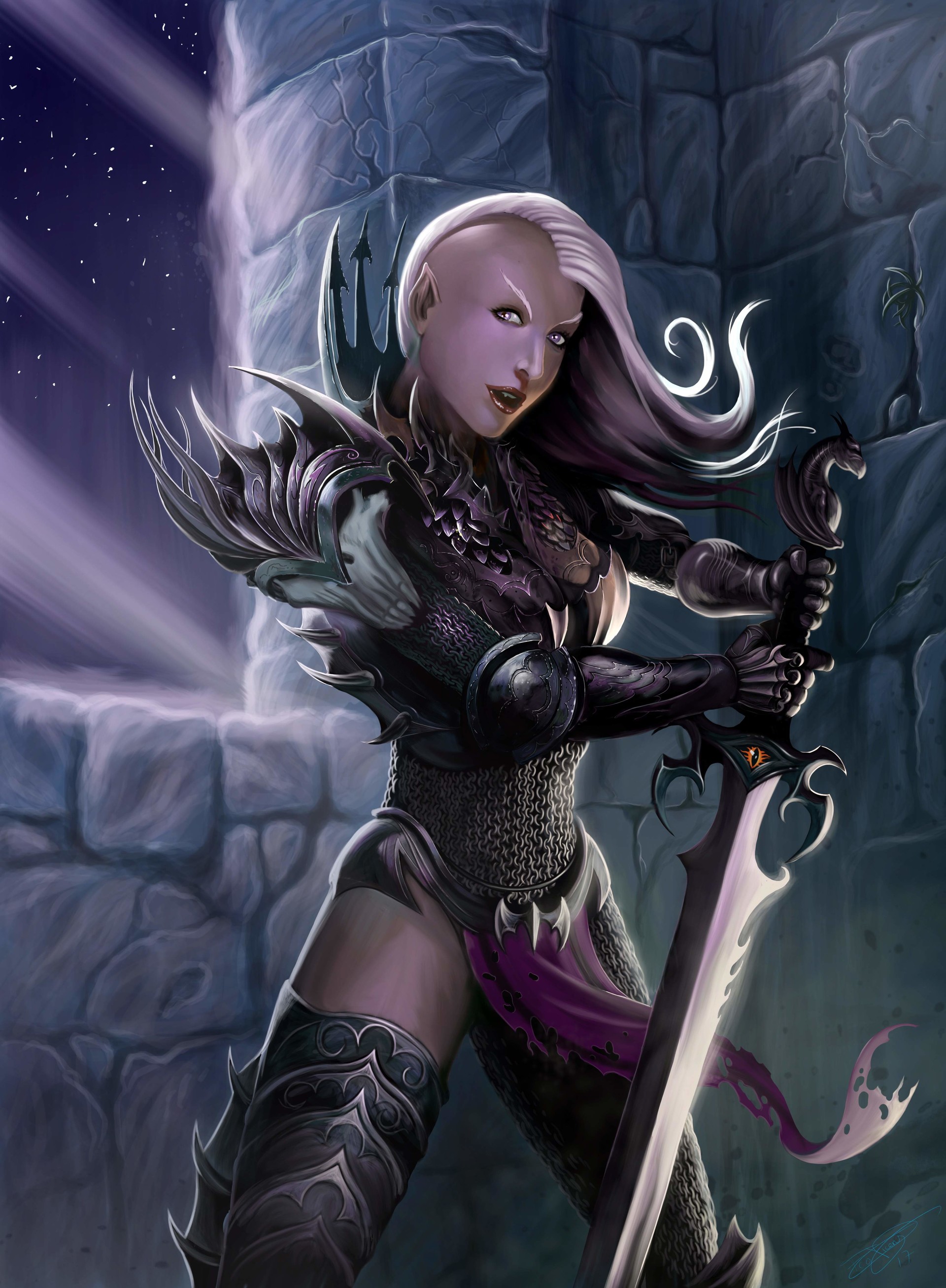 vampire warrior concept art