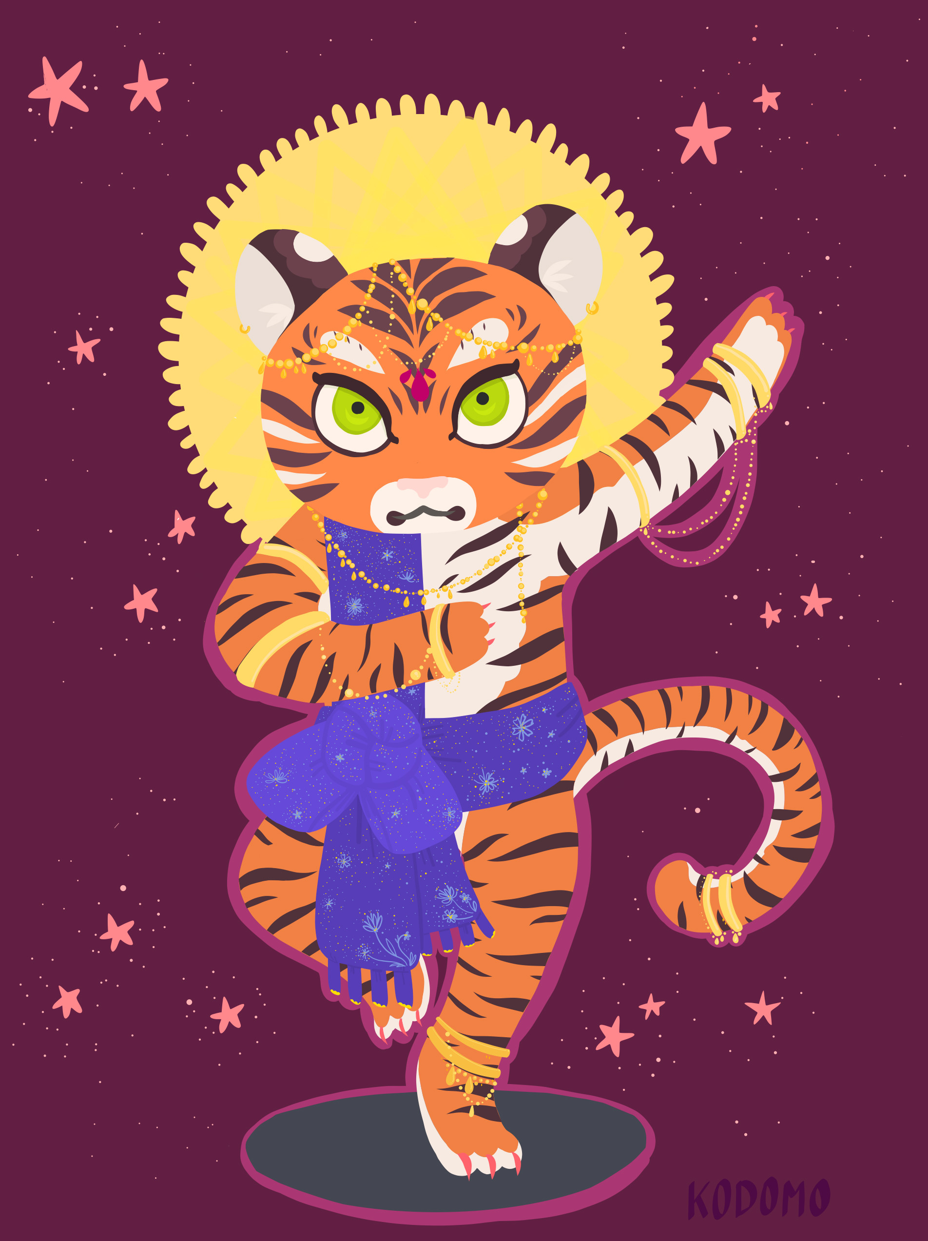ArtStation - Dancing Indian Tiger