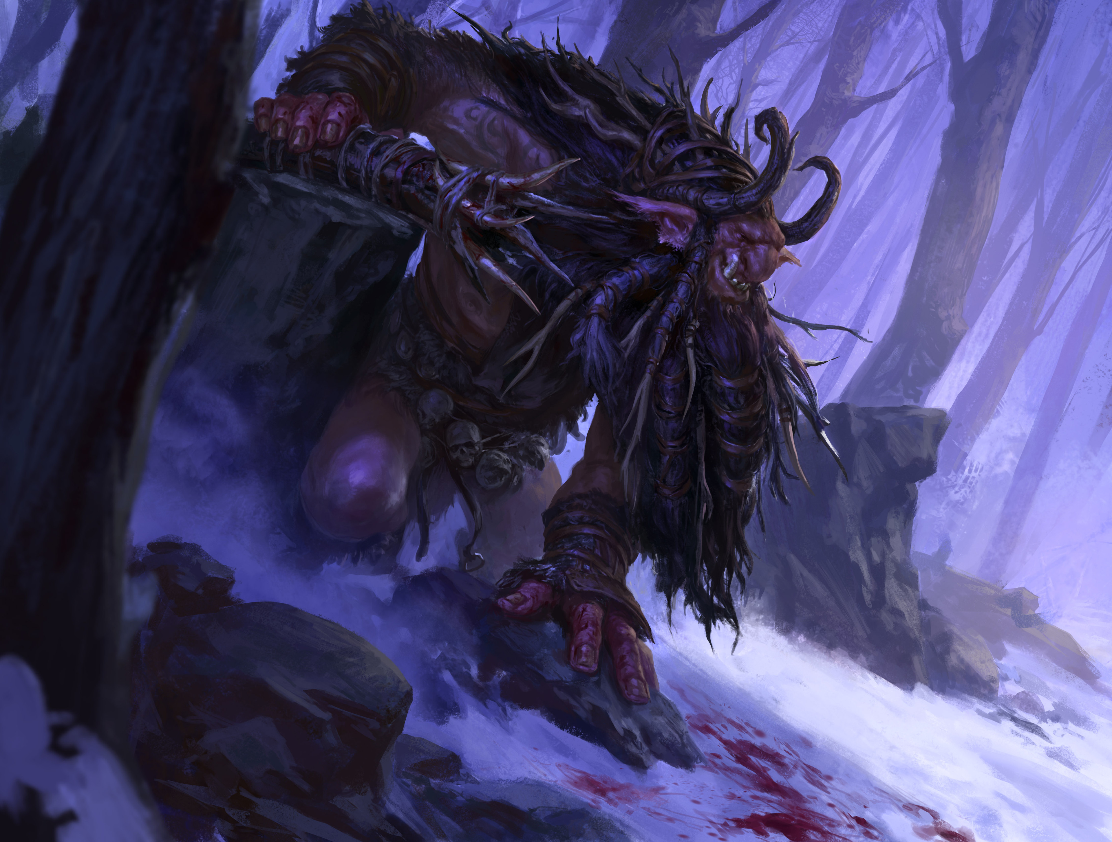 The snow giant's hunting by Filipe Pagliuso : r/ImaginaryGiants