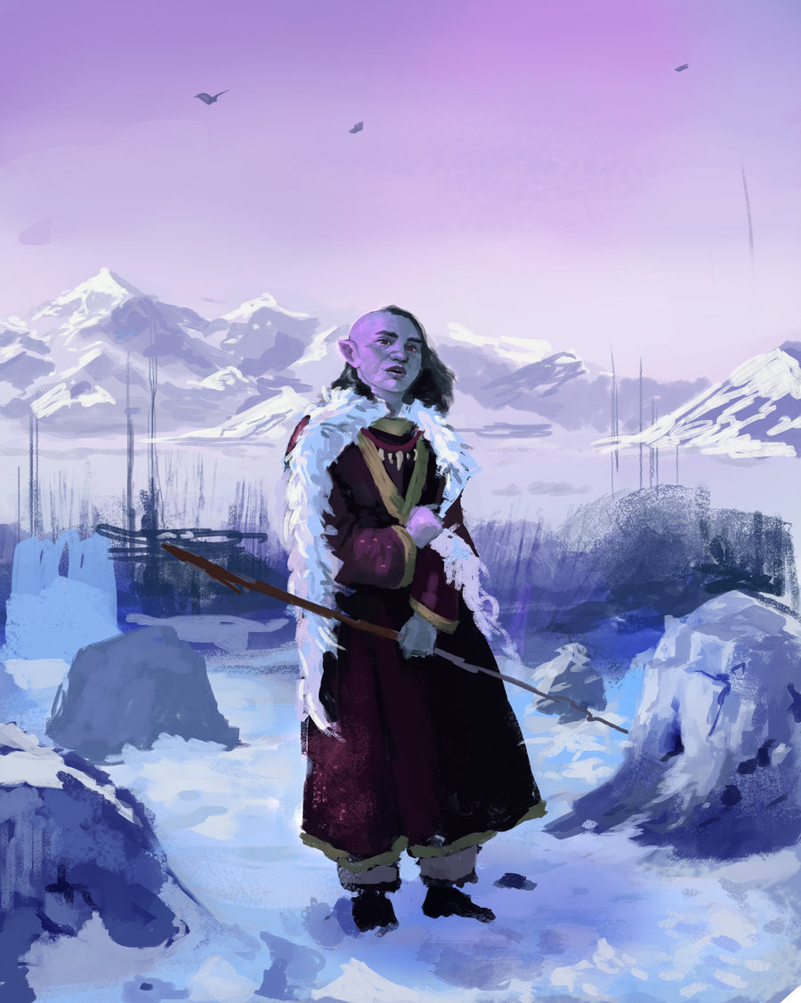 ArtStation - WIP - Young orc spellcaster