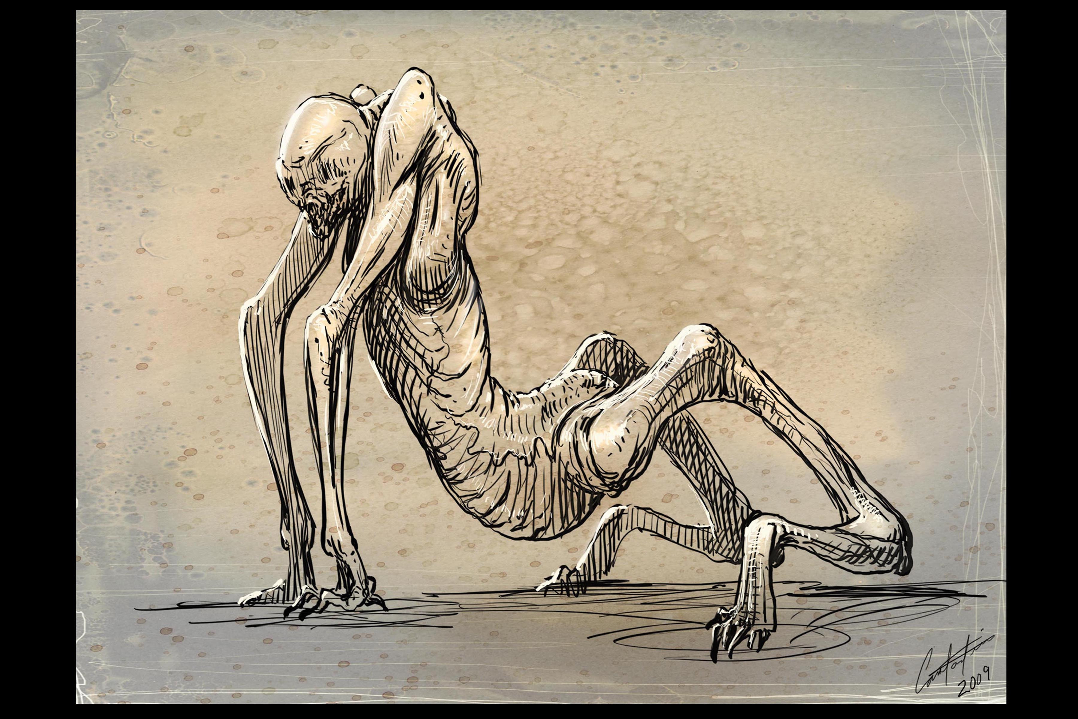 how to draw demon legs