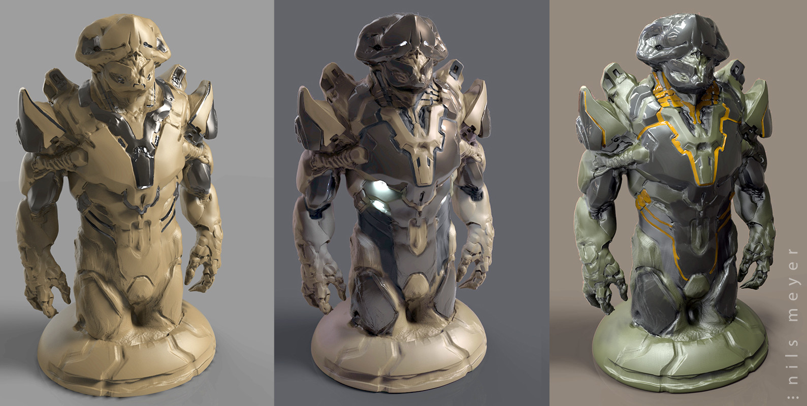 ArtStation - alien armor sketch