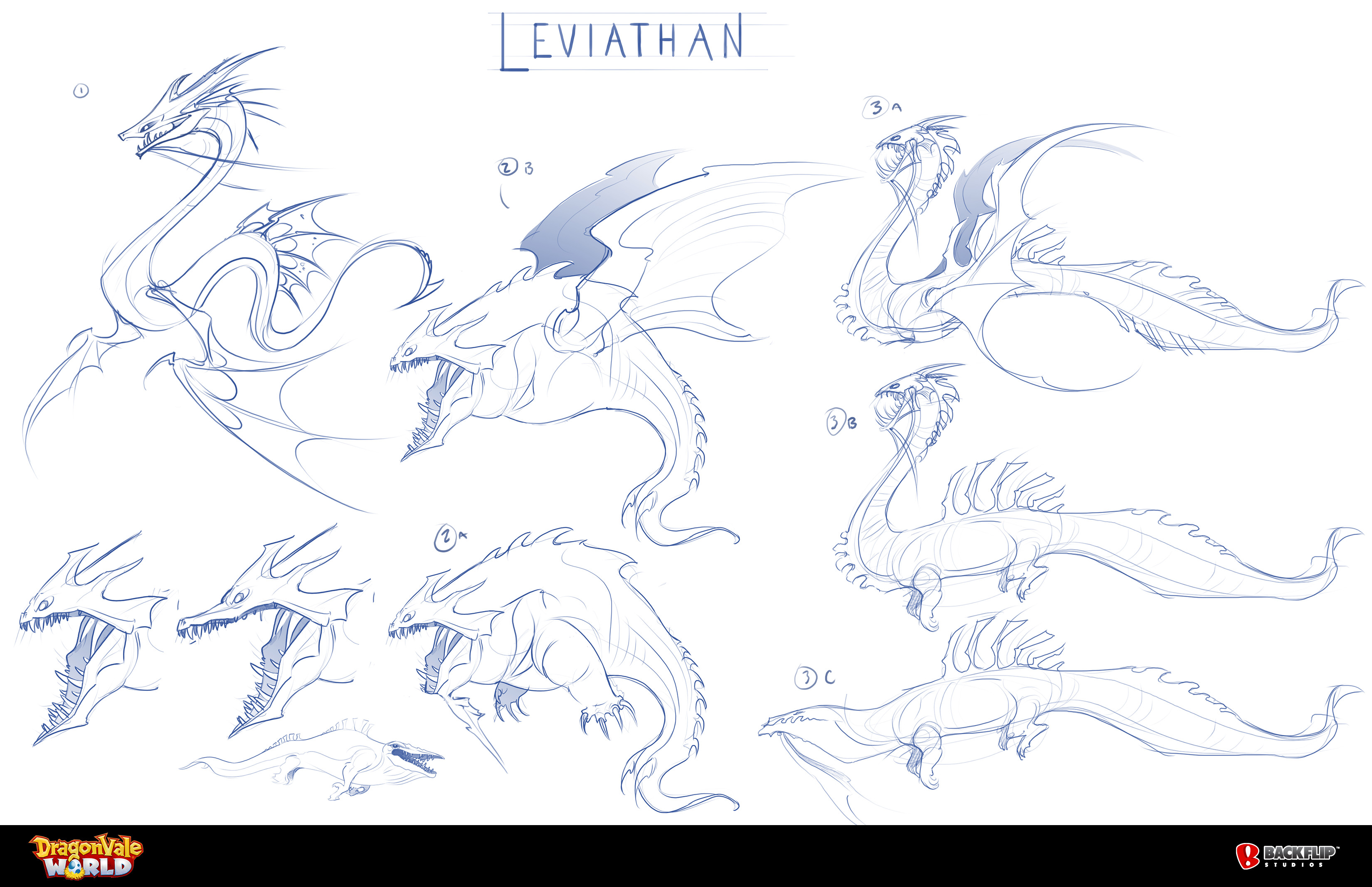 how to draw leviathan dragon