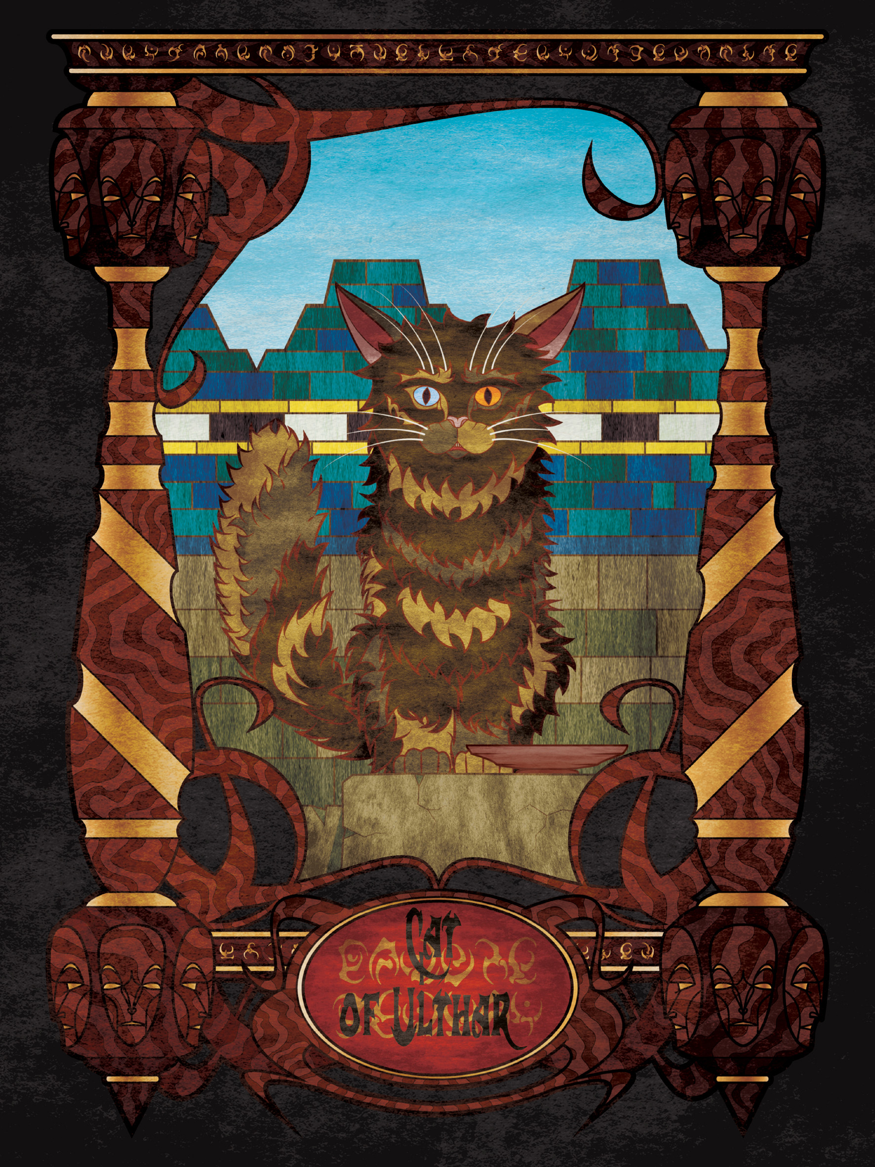 ArtStation - Lovecraftian bestiary for kids: Cat of Ulthar