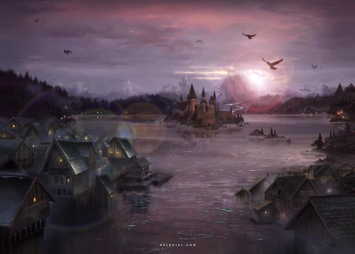 Stronghold on the Lake by Nele Diel : r/ImaginaryLakes