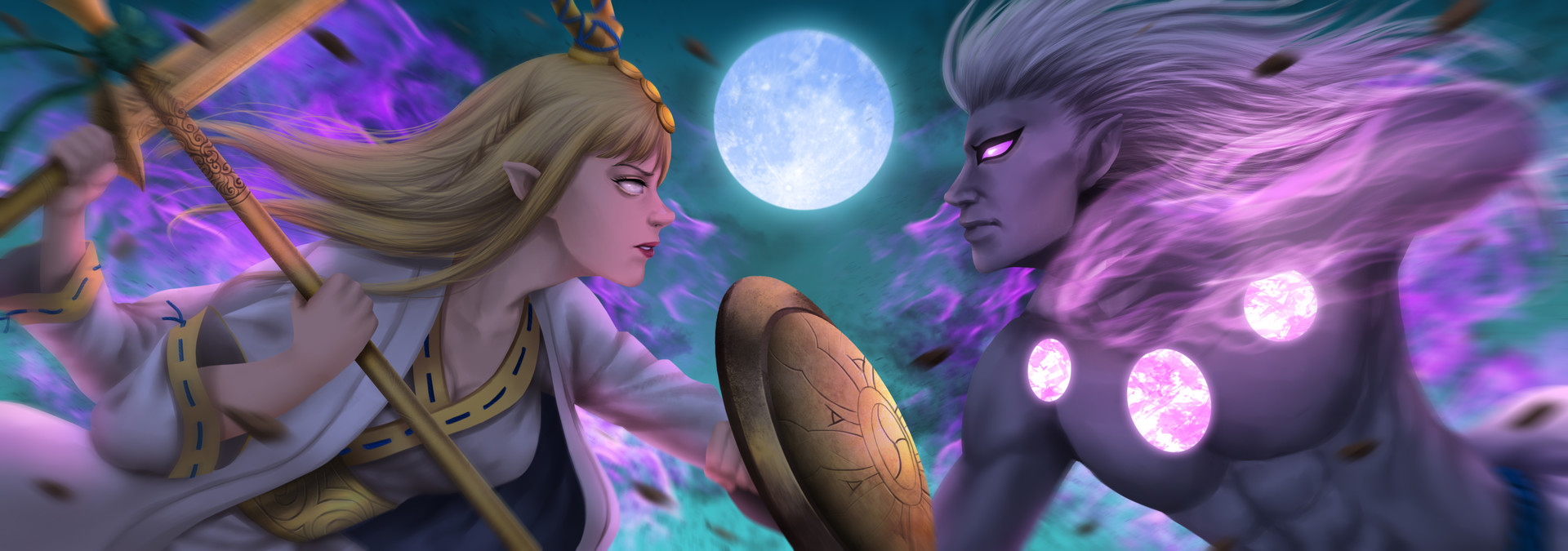 ArtStation - goddess vs evil