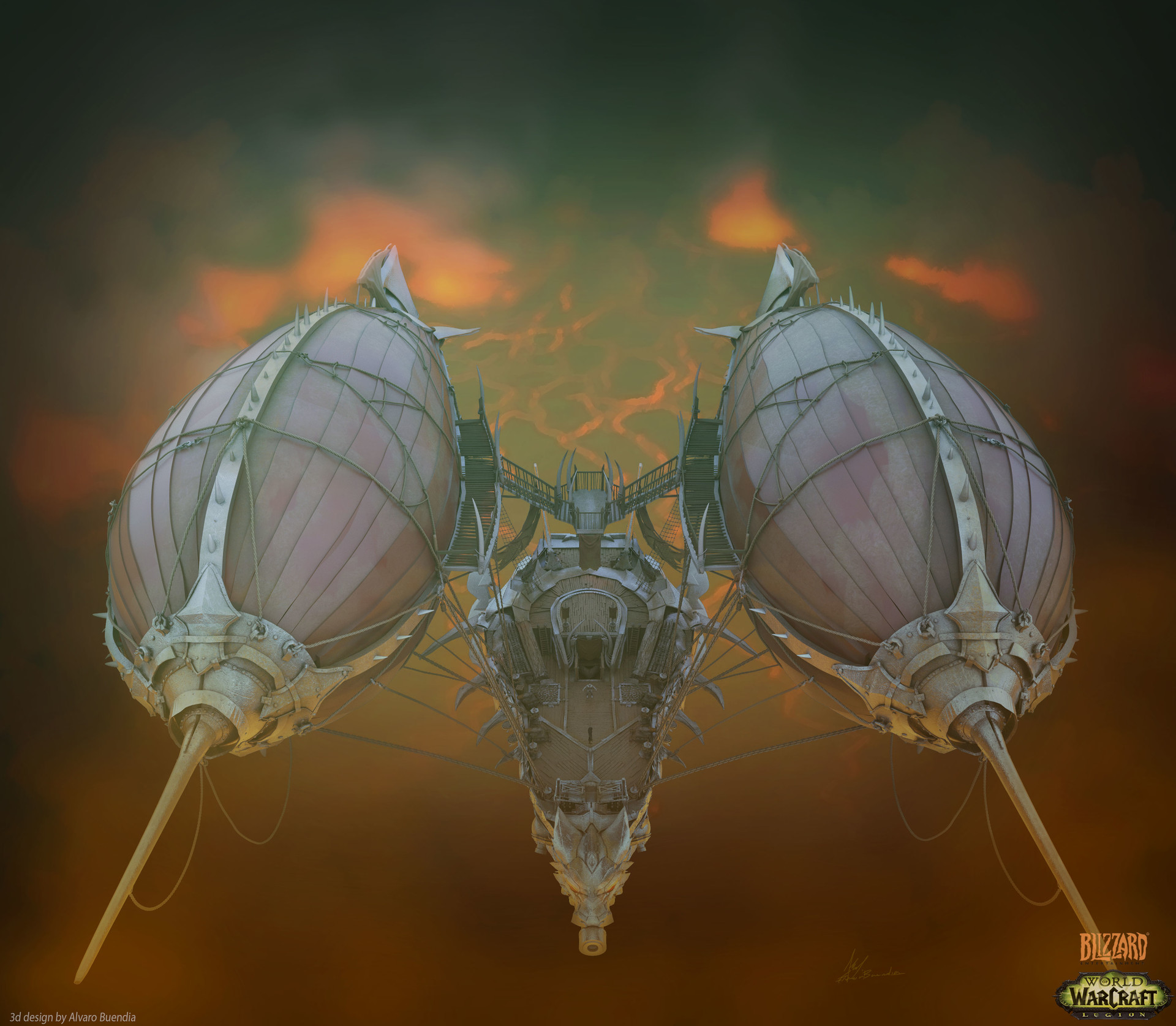 Alvaro Buendia - Hellscream's Fist Airship - World of Warcraft Legion ...