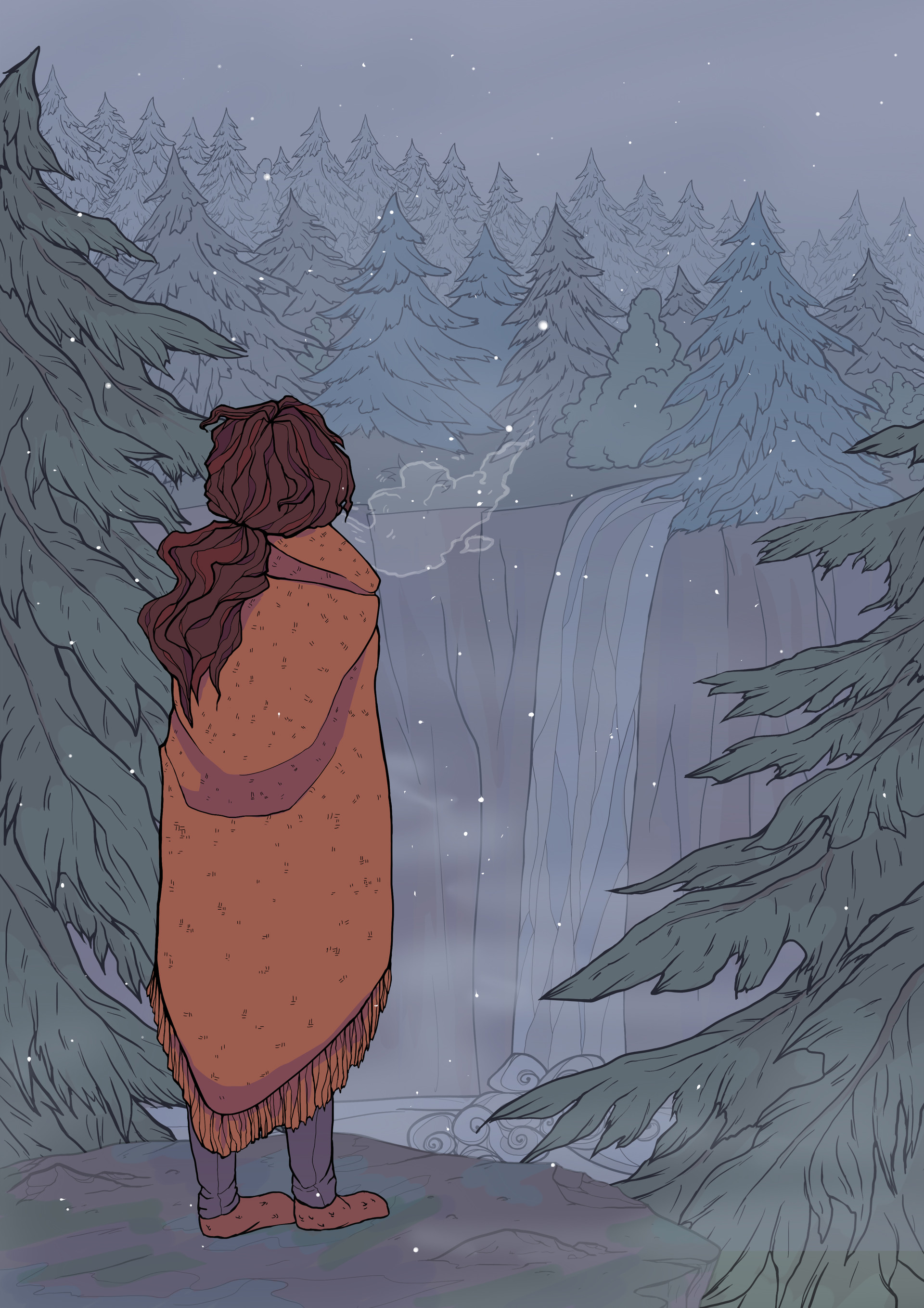 ArtStation - Mist waterfall