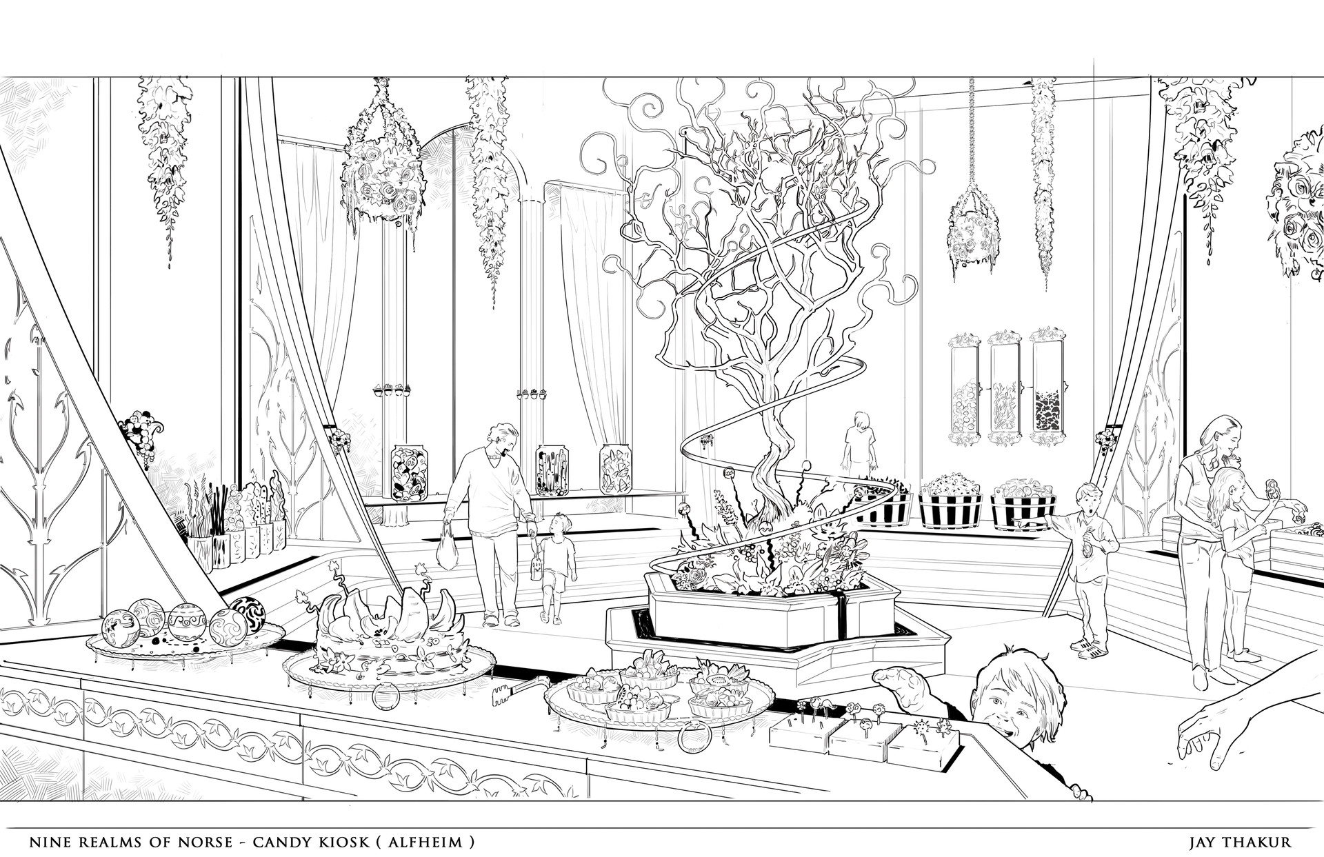 nine realms coloring pages