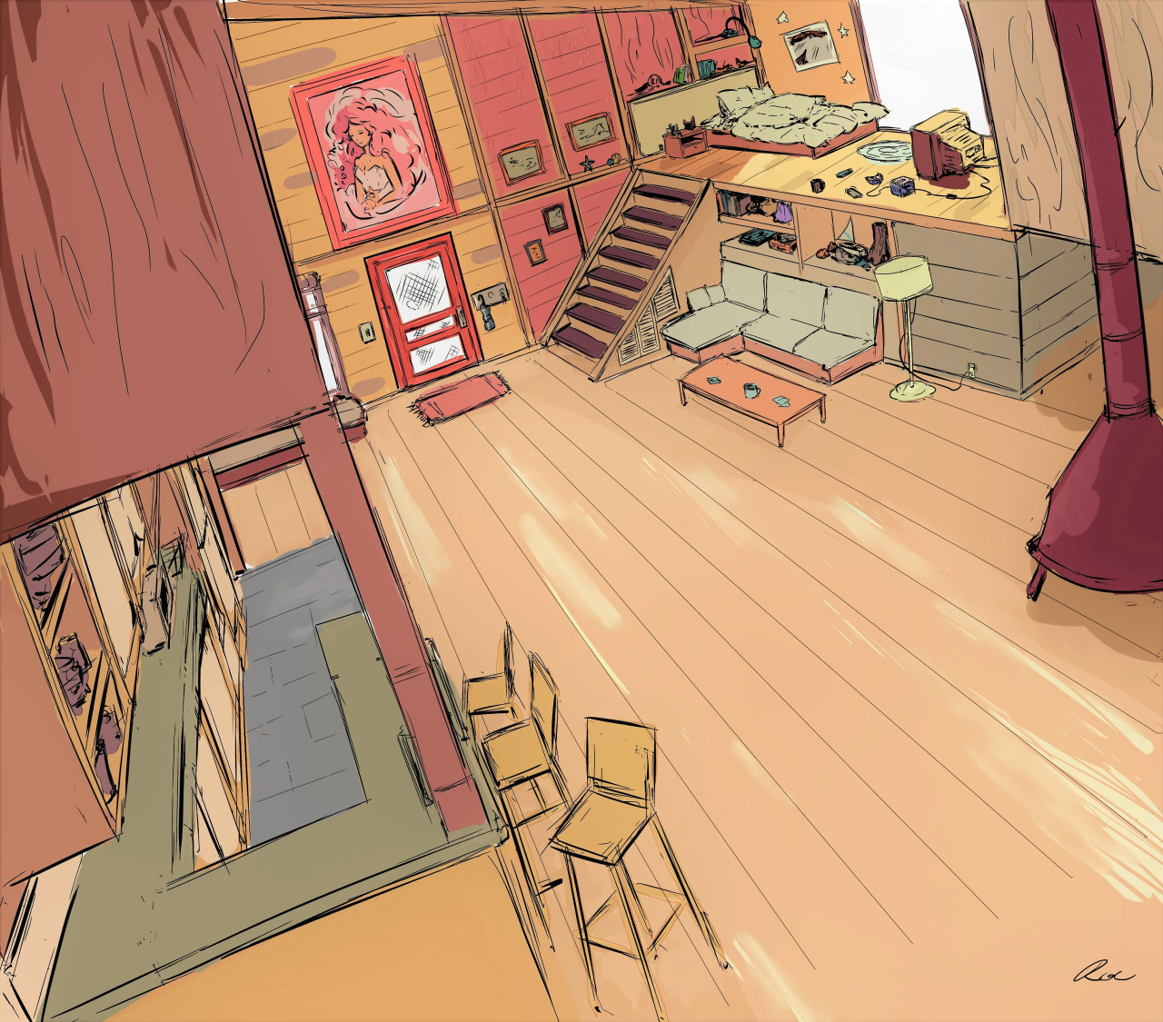 ArtStation - Steven Universe Enviroment Sketches