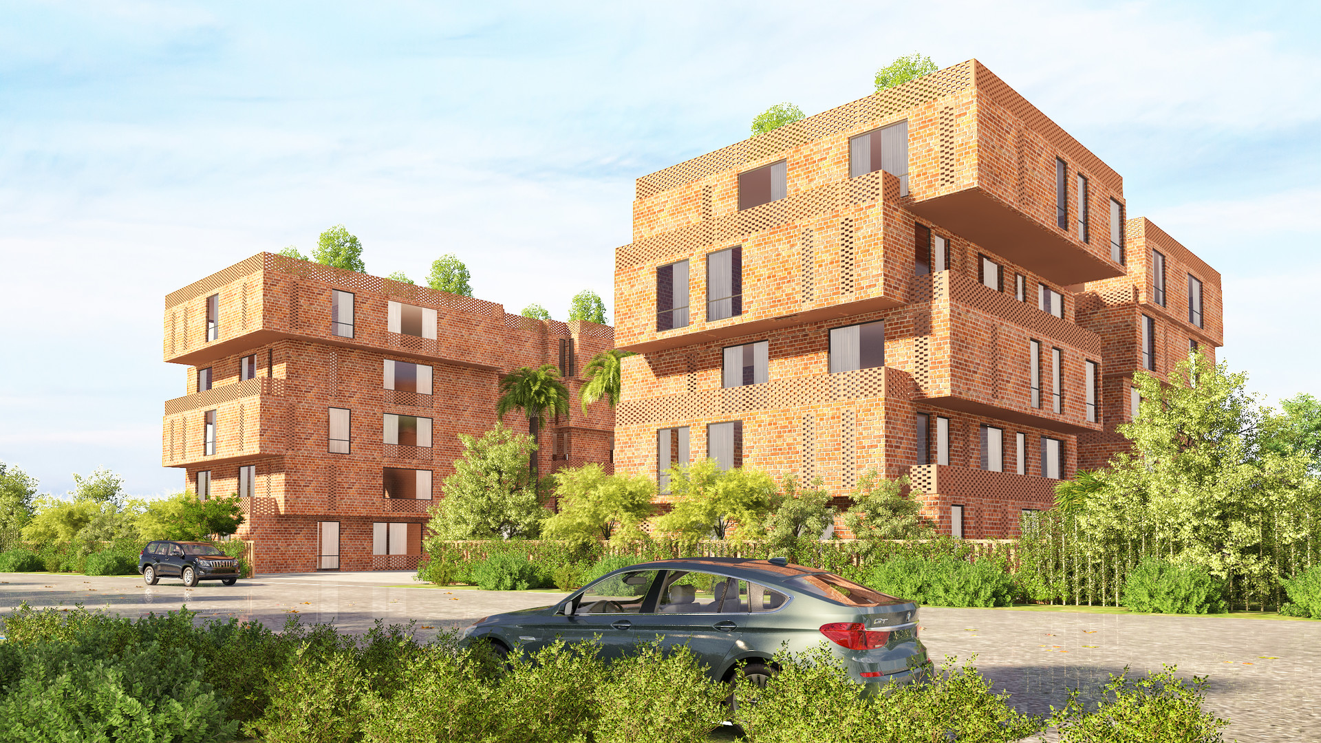 JMSD Consultant - 3D Architectural Exterior Rendering Bird Eye View