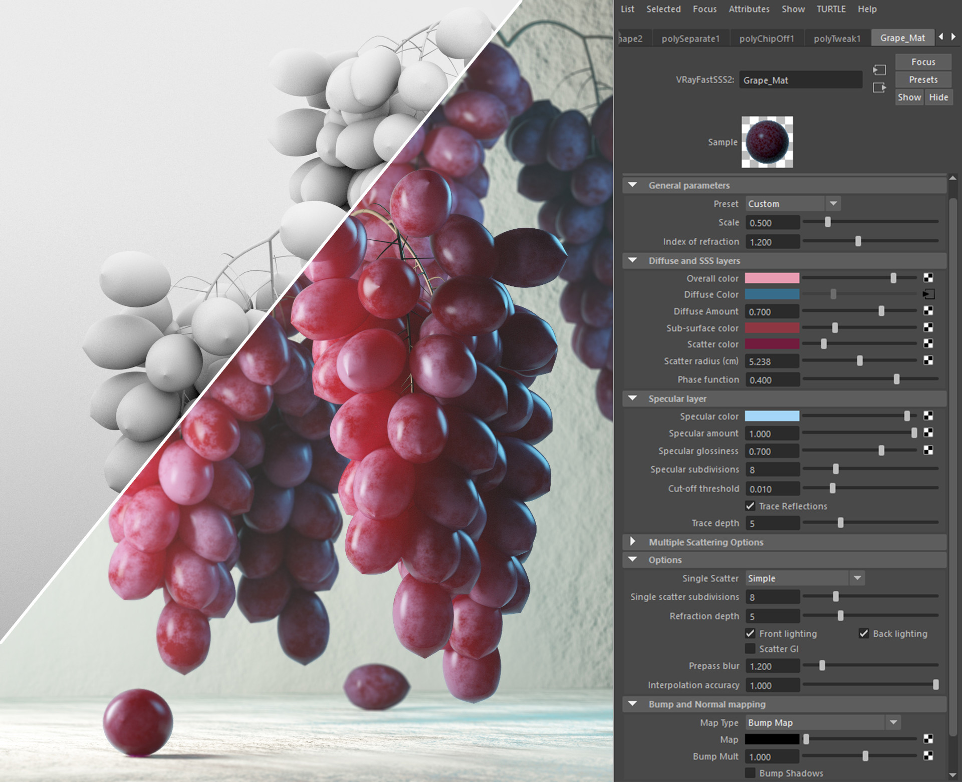ArtStation - Realistic V-ray Grape mat Details