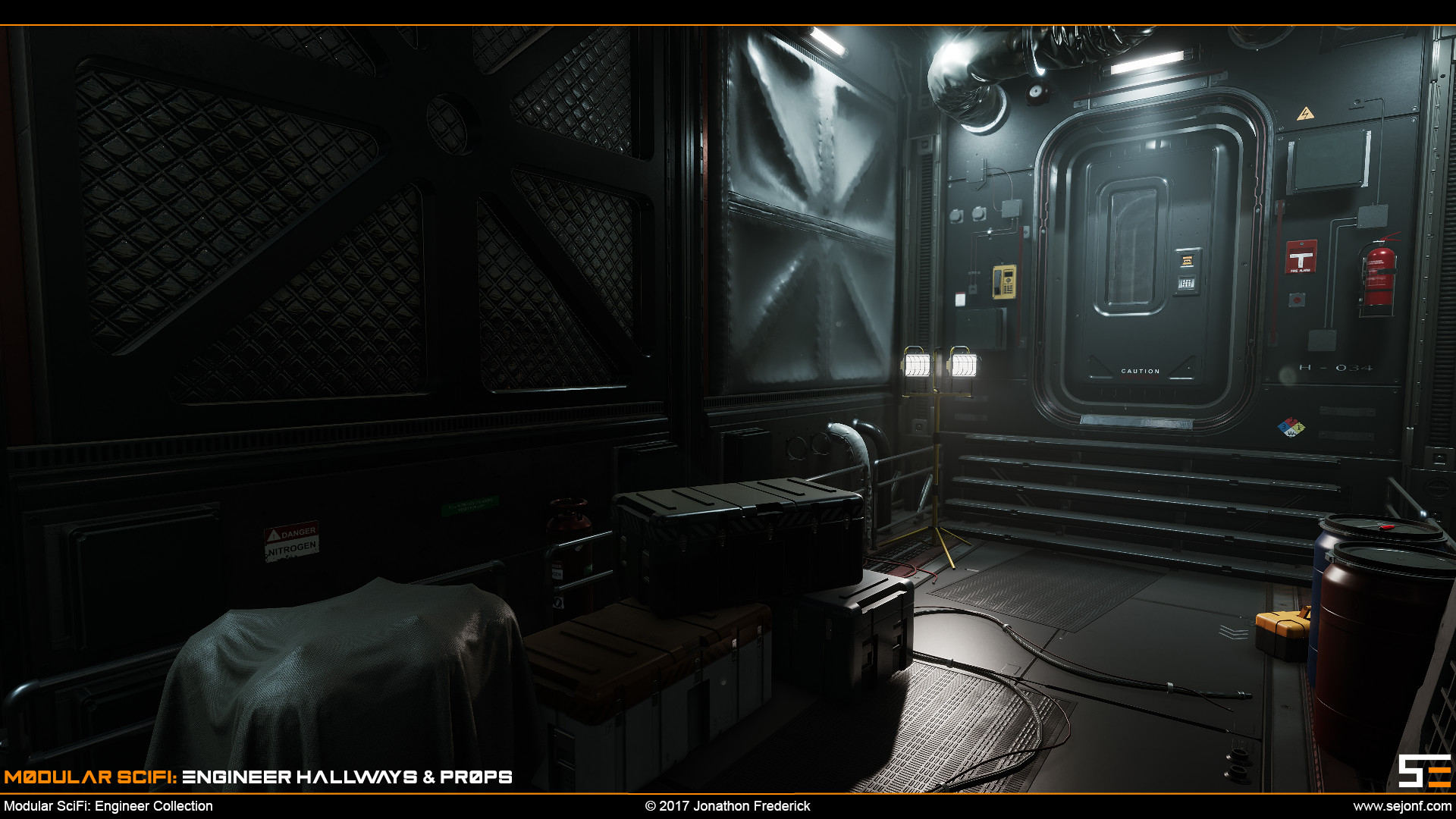 ArtStation - Modular SciFi: Engineer Hallways & Props Demonstration