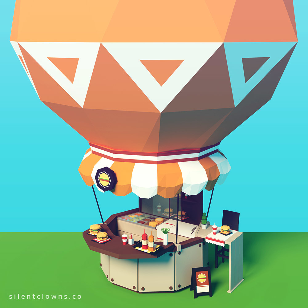 ArtStation - Burger Balloon