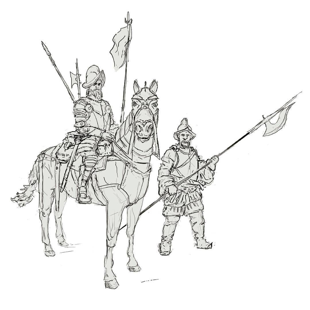 conquistador coloring sheet