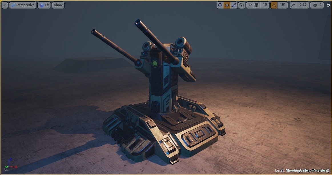ArtStation - Turret V1 ( Game model - Unreal Engine 4 )