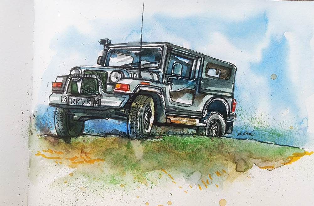 thar car simple drawing