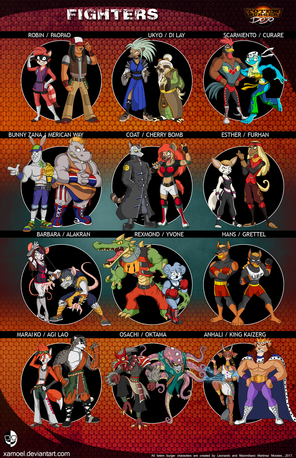 ArtStation - TOTEM BURGER DOJO FIGHTERS