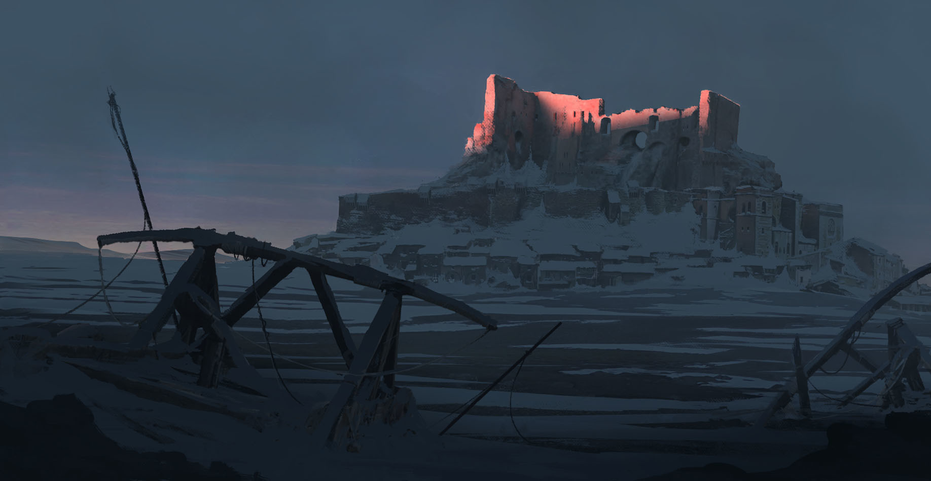 ArtStation - Old Castle siege - Personal Illustration