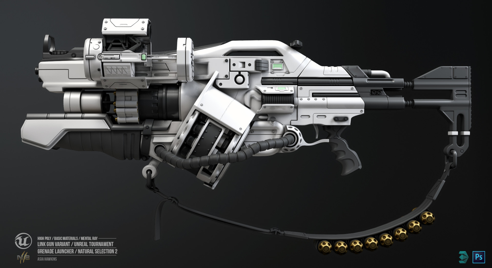 Asia Rendon - Link Gun Variant with Grenade Launcher Attachment