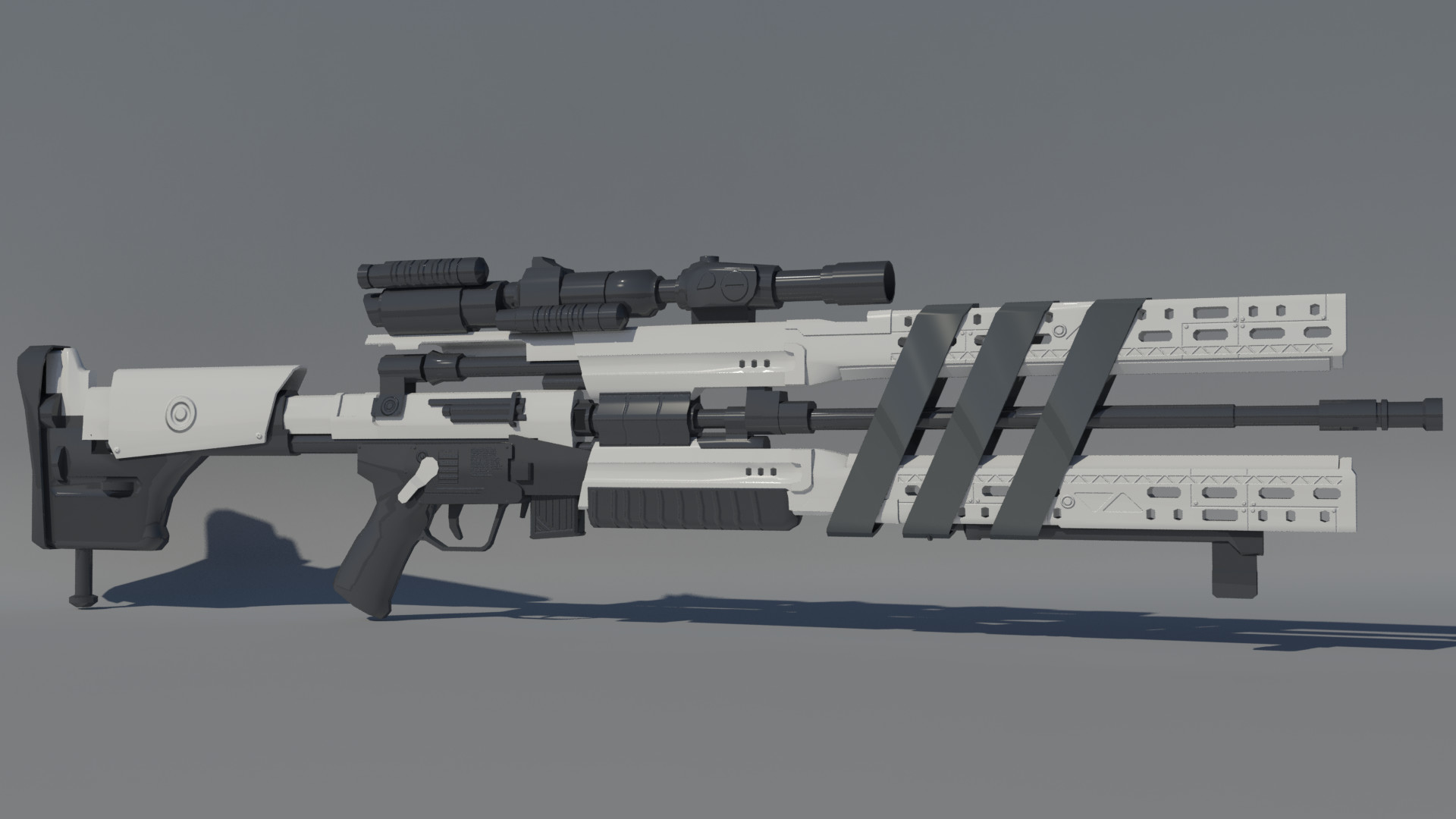 Daniel O'Neill - Uni Project - Sniper rifle 3D Model