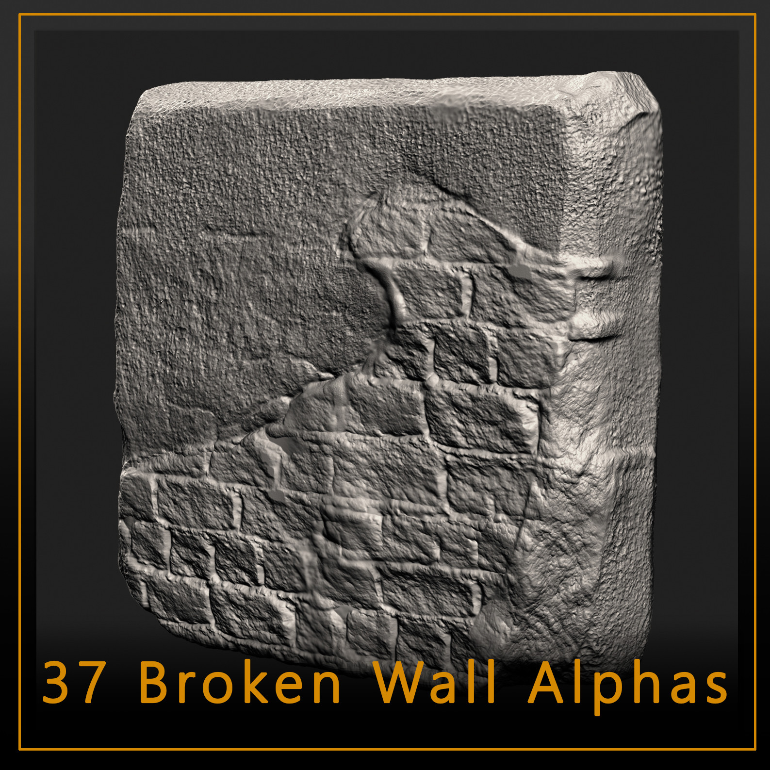 ArtStation - 37 Broken Wall Alphas + Tutorial and References