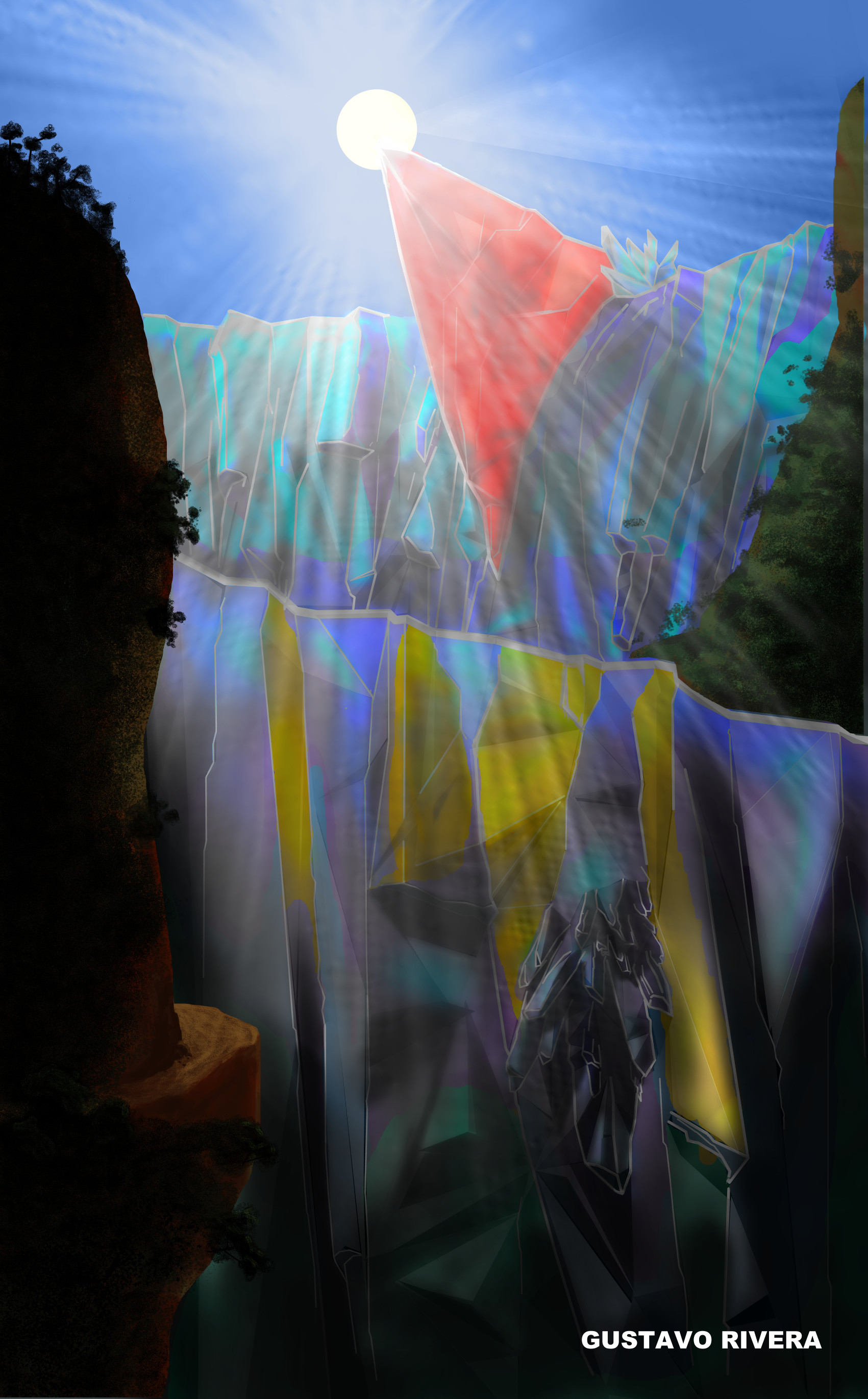 ArtStation - Crystal Waterfalls
