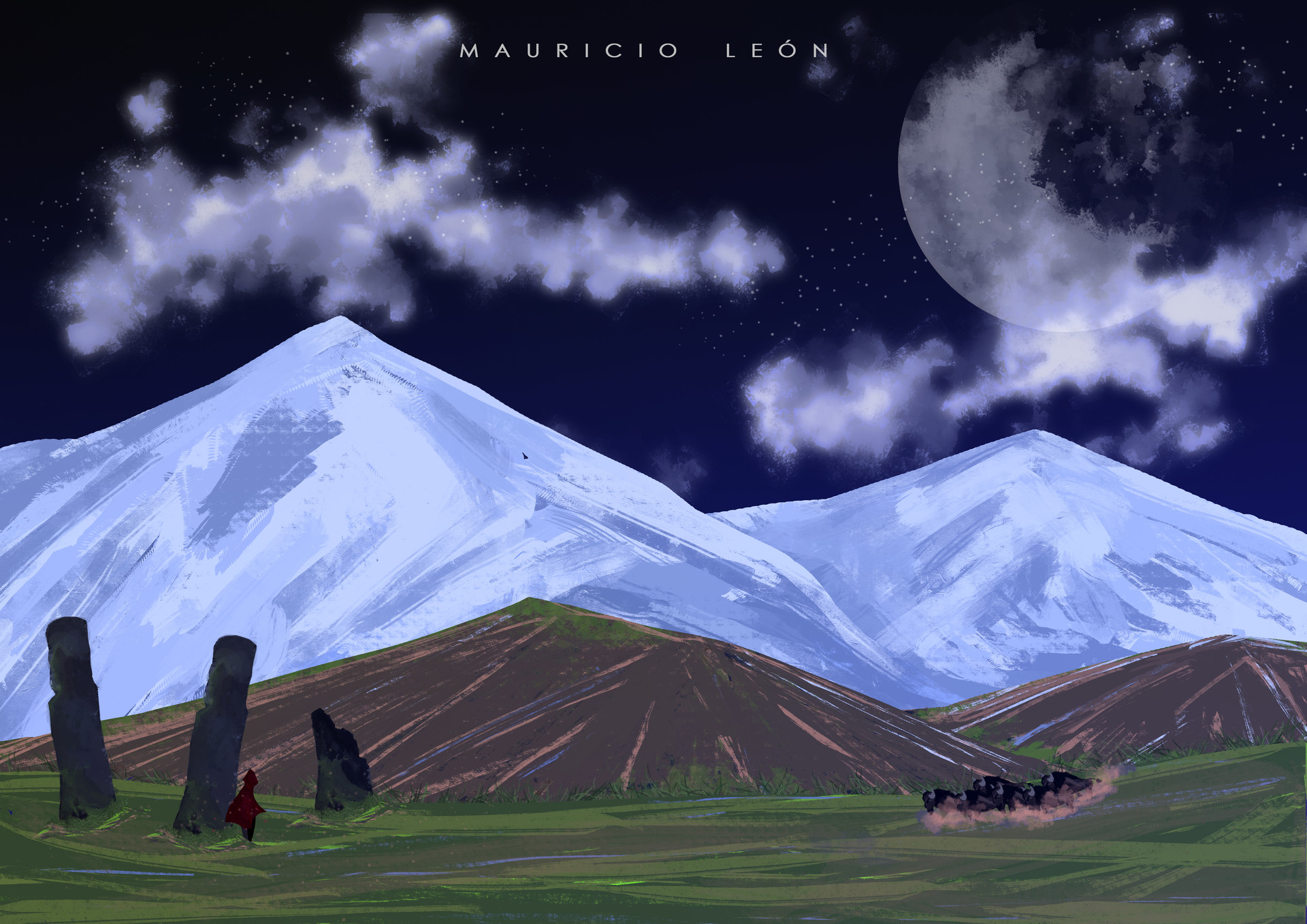 ArtStation - Lonely Moon