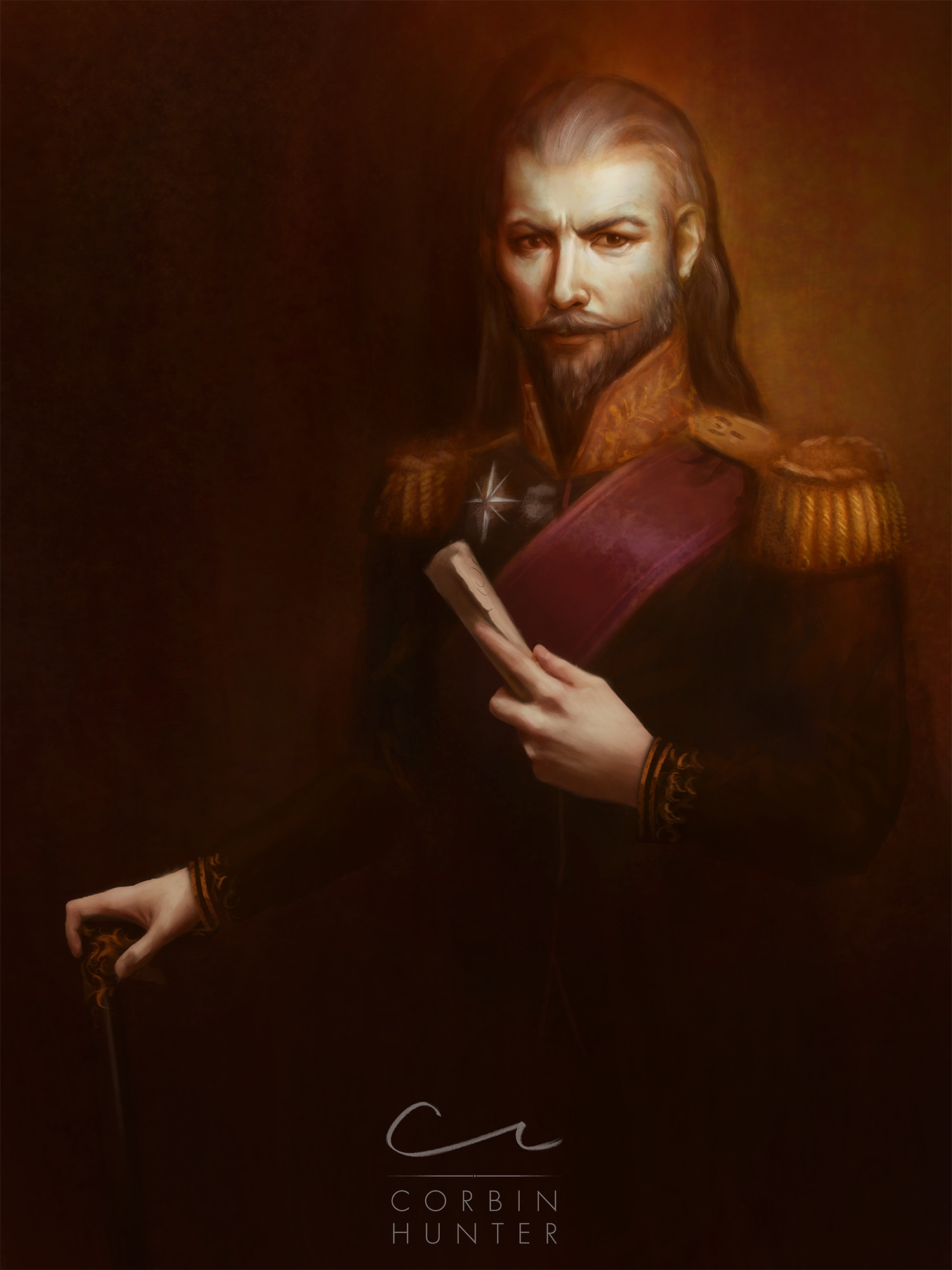 Corbin Hunter - In-universe formal portraits