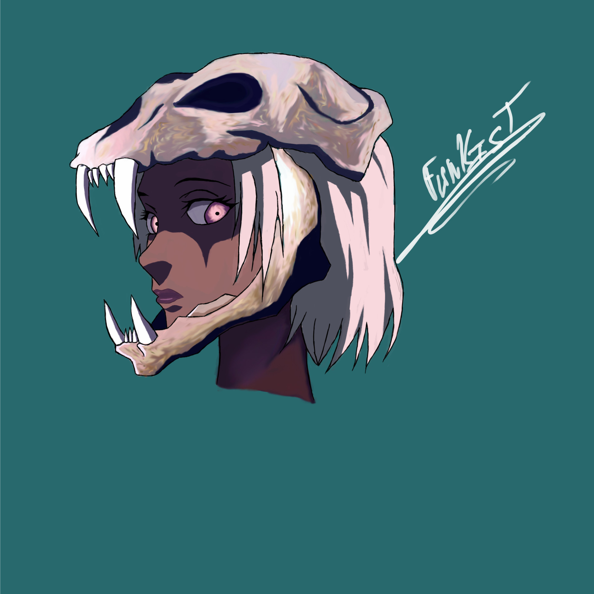 ArtStation - skull girl!