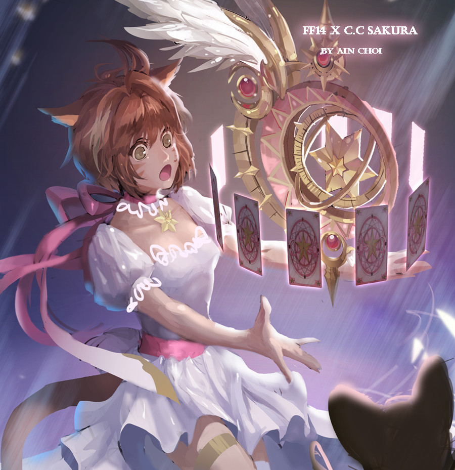 ArtStation - FF14 Astrologer X card capture sakura