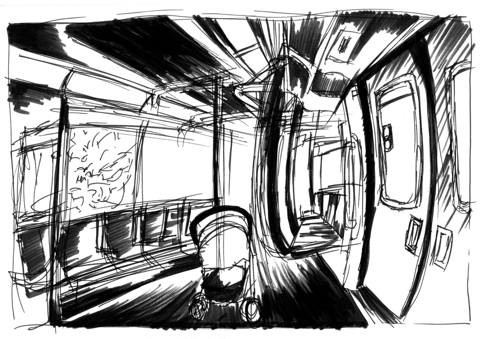 ArtStation - Hazy Day on the MRT