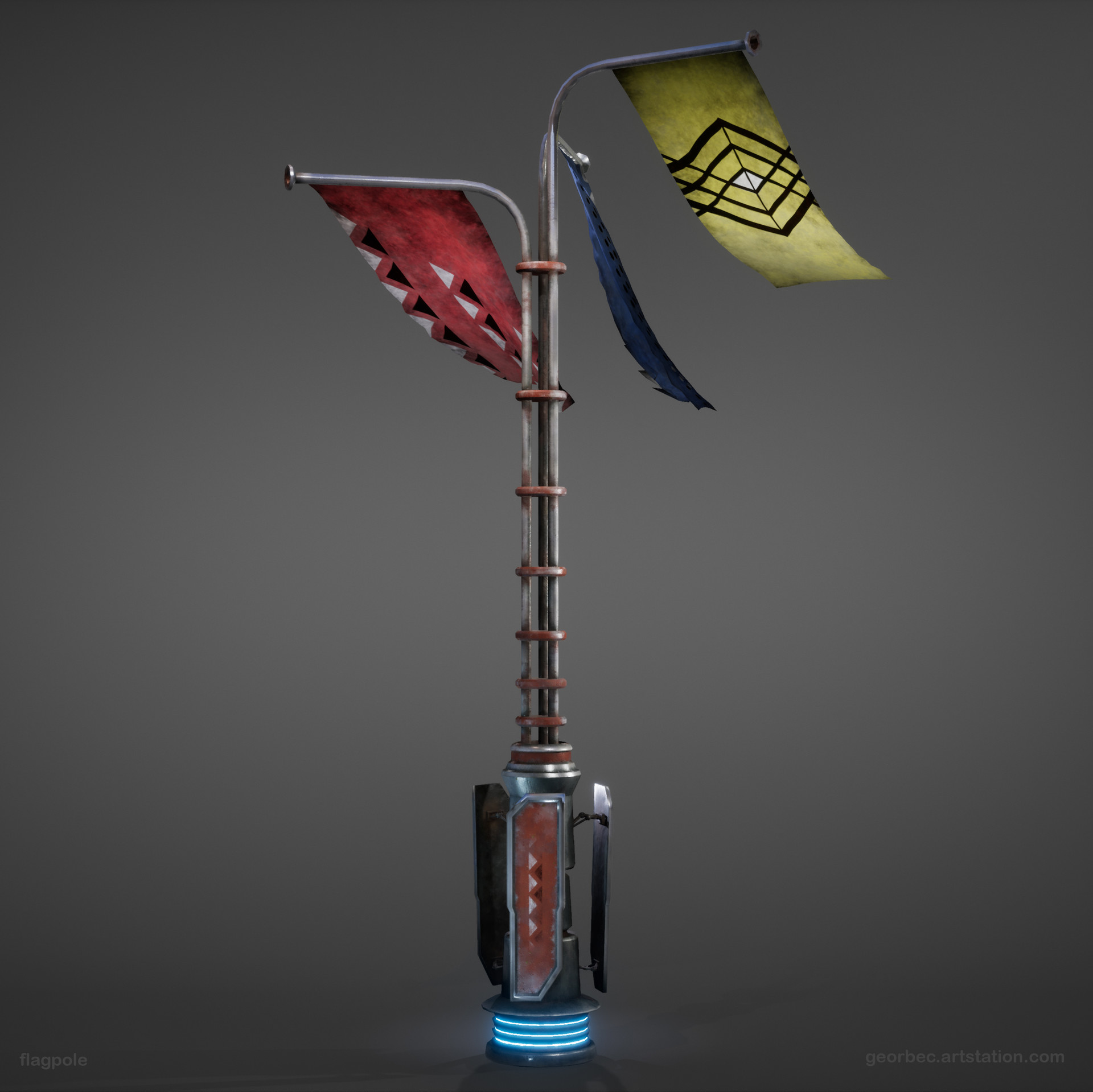 Georbec Ammon - Flagpole (Houdini Texture Anim. in Unreal)