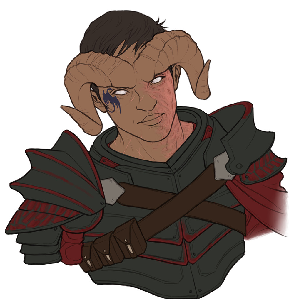 Alexander Lewitzki - Commission - D&D 5e Tiefling Paladin