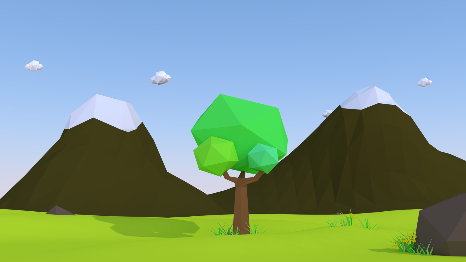 Nazmul Islam - 8k render of a low poly style scene