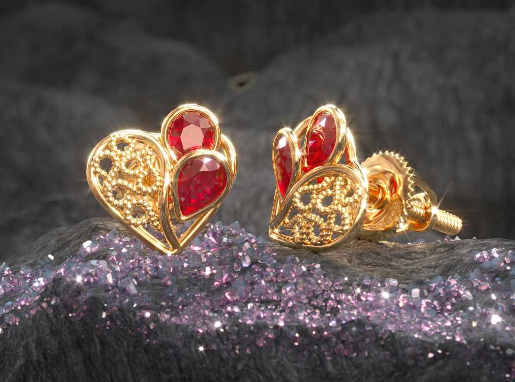 ArtStation - EARRING CONCEPT RENDERING - jEWELRY