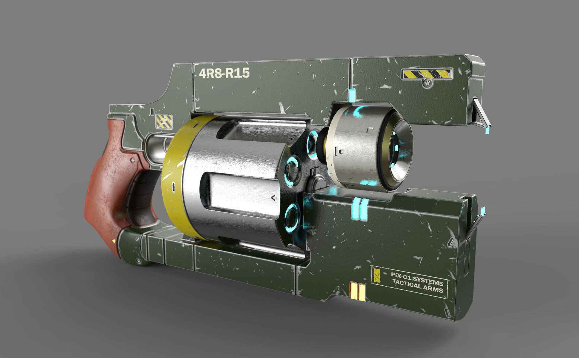 Matt Flesher - Pix-01 Systems Blaster Pistol - ZBrush 4R8